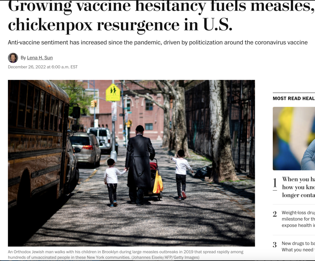 WaPo Uses Picture of NYC Orthodox Jews for Story About Ohio Measles ...