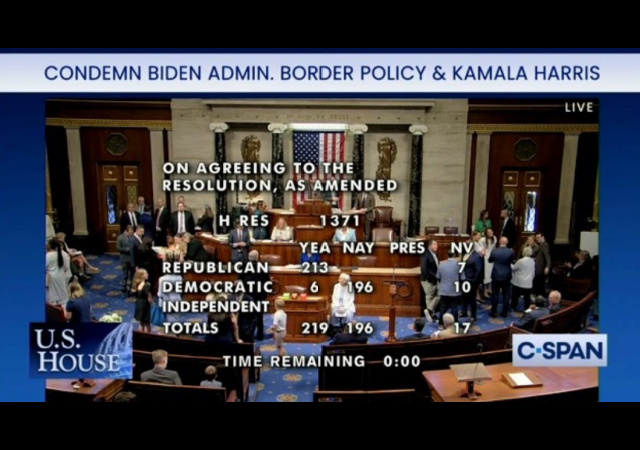 Six House Democrats Join Republicans to Condemn Border Czar Harris Over ...