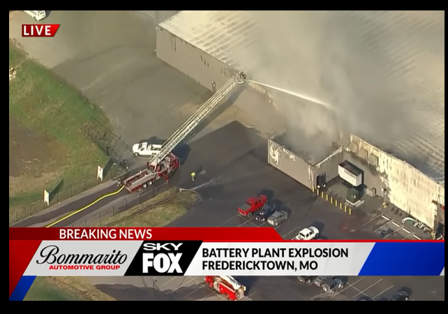 Lithium-Ion Battery Recycle Plant Explodes in Missouri